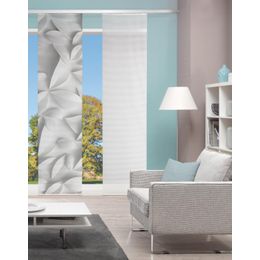 Schiebegardine Vision, B:60cm H:260cm, grau, Polyester, Wohnzimmer, Gardinen, "FLYNN", SCHIEBEVORHANG, BAMBUS, DIGITALDRUCK
