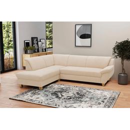 Ecksofa Home Affaire, B:254cm H:80cm T:186cm, beige, 100% Polyester;Primabelle-Microfaser (100% Polyester);Antikleder-Optik Melrose (100% Polyester),