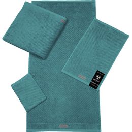 G&auml;stehandtuch Ross, B:30cm L:50cm, gr&uuml;n, Frottier, Obermaterial: 100% Baumwolle, Handt&uuml;cher, "Smart", Uni-Rippe mit Velourslabel