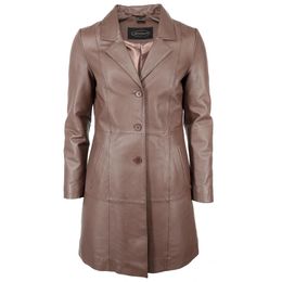 JCC Damen Ledermantel "IK14-2", beige, Gr. 42, Obermaterial: 100% Lammnappa; Futter: 100% Polyester, Mäntel