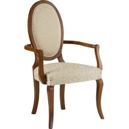 Armlehnstuhl Home Affaire, B:62cm H:105cm T:61cm, braun, Massivholz, Esszimmer, St&uuml;hle, "St&uuml;hle Duca", Breite 62 cm