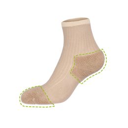 Damen Feins&ouml;ckchen, 2, beige, 80% Baumwolle, 18% Polyamid, 2% Elasthan, Socken