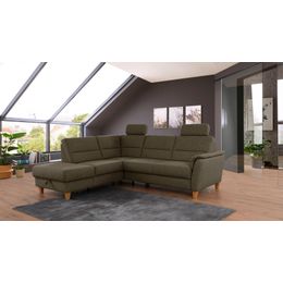 Ecksofa Home Affaire, B:236cm H:89cm T:212cm, gr&uuml;n, 100% Polyester;Struktur (100% Polyester);Luxus-Microfaser in Lederoptik (100% Polyester),