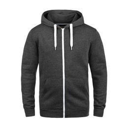 !Solid SOLID Herren Kapuzensweatjacke "Kapuzensweatjacke SDOlli", grau, Gr. M, Obermaterial: 80% Polyester PES. 20% Baumwolle CO., Sweatjacken