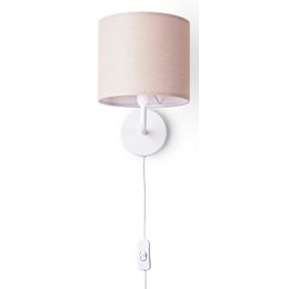 Paco Home Wandleuchte "Uni Color", 1, &Oslash; 18cm H: 26,5cm, wei&szlig;, Wohnzimmer, Leuchten, Wandlampe Schalter Flur Wohnzimmer &Oslash;...18cm Unifarben Deko Kabel 