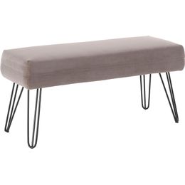 Sitzbank, B:104cm H:50cm T:40cm, grau, exxpo - SOFA FASHION, 100% Polyester, Esszimmer, Sitzb&auml;nke, "Doppio", Frei im Raum stellbar