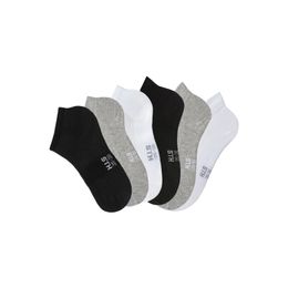 H.I.S. H.I.S Damen Sportsocken "Damen Herren Kurzsocken und Sneakersocken in einem Pack", Gr. 47, schwarz, Baumwolle, Baumwollmischung, Elasthan, Polyamid,