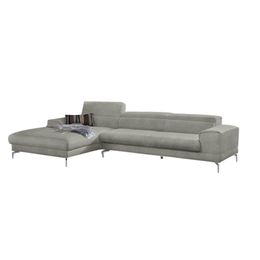 Ecksofa W.Schillig, B:343cm H:70cm T:193cm, grau, Chenille-Flachgewebe R66 (85% Polyester, 15% Nylon), Wohnzimmer, Sofas, "piedroo, Designsofa mit