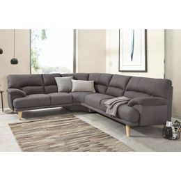 Polsterecke Trendmanufaktur, B:280cm H:87cm T:240cm, grau, Sofas, "Cecilia, italienisches Designsprache, modern und komfortabel, L-Form", toller