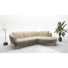 Sit & More Ecksofa SIT & MORE, B:309cm H:87cm T:199cm, beige, 100% Polyester, Wohnzimmer, Sofas, "Zoe", ink.Sitztiefenverstellung, wahlweise mit