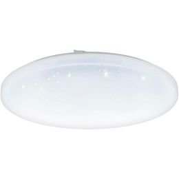 Eglo LED Deckenleuchte "FRANIA-S Deckenlampe, weiß, Kristalleffekt, geringe Aufbauhöhe", 1, Ø 43cm H: 7cm, 1 Stk., weiß, Wohnzimmer, Leuchten,