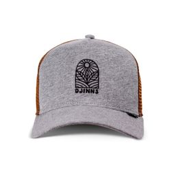 Djinns Herren Trucker Cap "Djinns HFT Cap Leaf Sun"grau, 60% Baumwolle, 40% Polyester, Caps