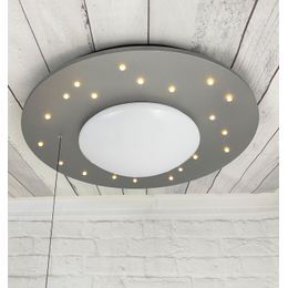 Niermann Deckenleuchte "Starlight", 1, &Oslash; 54cm H: 11cm, 1 Stk., silber, Wohnzimmer, Leuchten, E27 Fassung f&uuml;r einfachen Leuchtmittelwechsel