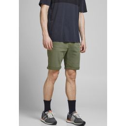 Jack & Jones JACK & JONES Herren Jeansshorts "JPSTRICK JJICON SHORTS AMA SN", grün, Gr. XS, unifarben, Denim/Jeans, Obermaterial: 97% Baumwolle, 3% Elasthan, Jeans