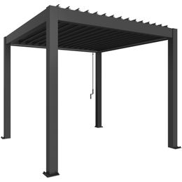 Pergola BioHort, B:312cm T:312cm, grau, Garten, Pergolen, "3x3 m, verschiedene Farben", 312x312x264 cm, ausgezeichnet mit dem Red Dot Design Award