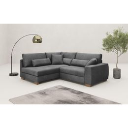 Ecksofa MR. COUCH, B:227cm H:68cm T:190cm, schwarz, Memphis (Grundgewebe - 100% Polyester; Nutzschicht- 90% Polyester / 10% Polyamide), Wohnzimmer,