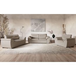 Polstergarnitur COTTA, beige, Sitzmöbel-Sets, "Leandra", Set bestehend aus: 2-Sitzer & 2,5-Sitzer