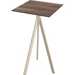 Klapptisch Essentials, B:70cm H:110cm T:70cm, beige, Pulverbeschichteter Stahl + HPL Tischplatte, Garten, Tische, "Infinity", in verschiedenen