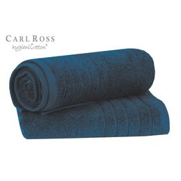 Handtuch Carl Ross, B:50cm L:100cm, blau, Frottee, Obermaterial: 100% Baumwolle, Handt&uuml;cher, "HygieniCotton", mit 2 Aufh&auml;ngekordeln