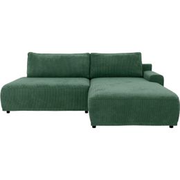 Ecksofa Trendmanufaktur, B:250cm H:82cm T:167cm, gr&uuml;n, 92% Polyester, 8% Polyamide, Wohnzimmer, Sofas, "Fordon II, Schlafsofa mit Bettkasten, Couch