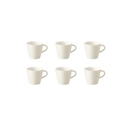 Villeroy & Boch VILLEROY & BOCH Espressotasse "Espressotasse Manufacture Rock 60 ml 6er Set weiß", weiß, Trinkgefäße