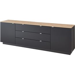 TV-Schrank Innostyle, B:240cm H:77cm T:44cm, schwarz, FSC-zertifizierter Holzwerkstoff, Wohnzimmer, Schränke, "Core, TV Sideboard Stellmaß B/H/T