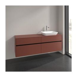 Villeroy & Boch Villeroy und Boch Collaro Waschtischunterschrank C12200AH 160x54,8x50cm, Waschtisch rechts, wine red