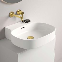 Ideal Standard Linda-X Waschtisch T4982MA ohne Hahnloch, mit &Uuml;berlauf, geschliffen, 500 x 480 x 135 mm, wei&szlig; Ideal Plus