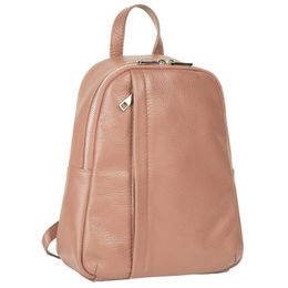 Samantha Look Damen Cityrucksack, rosa, Leder, Rindsleder, Rucks&auml;cke, Echt Leder, Made in Italy