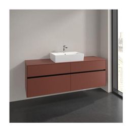 Villeroy & Boch Villeroy und Boch Collaro Waschtischunterschrank C13400AH 160x54,8x50cm, Waschtisch mittig, wine red