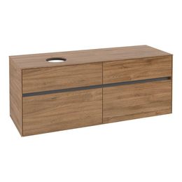 Villeroy & Boch Villeroy und Boch Collaro Waschtischunterschrank C04600RH 140x54,8x50cm, Waschtisch links, Kansas Oak