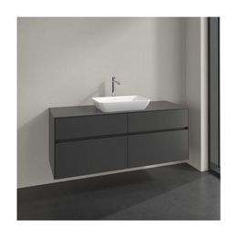 Villeroy & Boch Villeroy und Boch Collaro Waschtischunterschrank C11600VR 140x54,8x50cm, f&uuml;r Waschtisch mittig, graphite