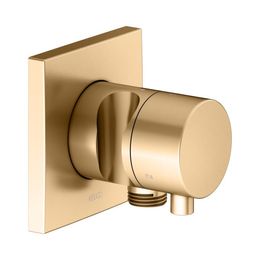 KEUCO IXMO Fertigmontageset 59548251202 Unterputz-3-Wege-Umstellventil, eckig, Schlauchanschluss/Brausehalter, messing geb&uuml;rstet