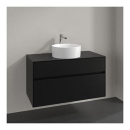 Villeroy & Boch Villeroy und Boch Collaro Waschtischunterschrank C03800VL 100x54,8x50cm, Waschtisch mittig, volcano black
