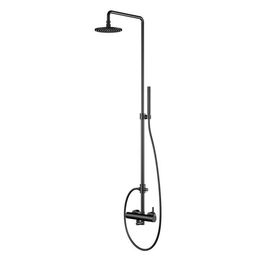 Steinberg Serie 100 Brauseset 1002760S AP, mit Einhebelmischer, Regen-/Handbrause, Matt Black