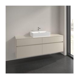 Villeroy & Boch Villeroy und Boch Collaro Waschtischunterschrank C13400VN 160x54,8x50cm, Waschtisch mittig, cashmere grey