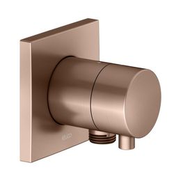 KEUCO IXMO Fertigmontageset 59541291102 Unterputz-Absperrventil, eckig, Schlauchanschluss, f&uuml;r 1 Verbraucher, rotgold geb&uuml;rstet