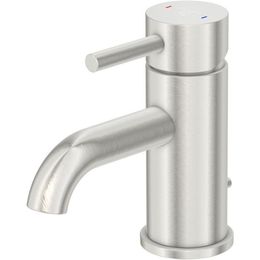 Steinberg Serie 100 Waschtischarmatur 1001000BN Ausladung 100mm, H&ouml;he 149mm, mit Ablaufgarnitur 1 1/4", Brushed Nickel