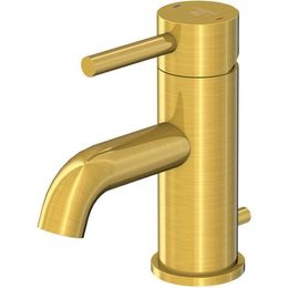 Steinberg Serie 100 Waschtischarmatur 1001000BG Ausladung 100mm, H&ouml;he 149mm, mit Ablaufgarnitur 1 1/4", Brushed Gold