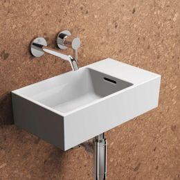 Ideal Standard Extra Hand-Waschtisch T3922MA 45x25x15cm, Hahnbank rechts, mit &Uuml;berlauf, ohne Hahnloch, wei&szlig; Ideal Plus