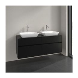 Villeroy & Boch Villeroy und Boch Collaro Waschtischunterschrank C11900VL 140x54,8x50cm, f&uuml;r 2 Waschtische, volcano black