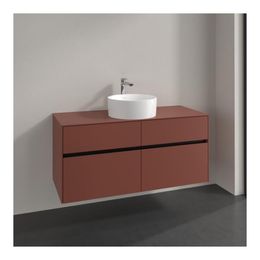 Villeroy & Boch Villeroy und Boch Collaro Waschtischunterschrank C04100AH 120x54,8x50cm, Waschtisch mittig, wine red