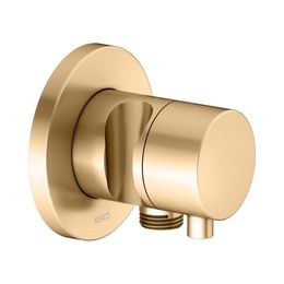 KEUCO IXMO Fertigmontageset 59541251201 messing geb&uuml;rstet, Unterputz-Absperrventil, rund, Schlauchanschluss/Brausehalter