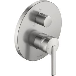 Duravit Balcoon Fertigmontageset BA4210012070 Unterputz-Brausearmatur, 2 Verbraucher, rund, Edelstahl geb&uuml;rstet
