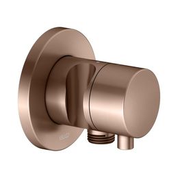 KEUCO IXMO Fertigmontageset 59541291201 rotgold geb&uuml;rstet, Unterputz-Absperrventil, rund, Schlauchanschluss/Brausehalter