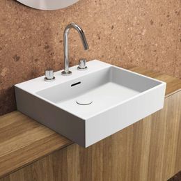 Ideal Standard Extra Waschtisch T3885MA mit 3 Hahnl&ouml;cher, mit &Uuml;berlauf, geschliffen, 500 x 450 x 150 mm, wei&szlig; Ideal Plus