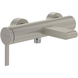 Villeroy & Boch Villeroy und Boch Dawn Einhebel-Badewannenarmatur TVT10650115164 mit Umsteller, R&uuml;ckflussschutz, Wandmontage, brushed nickel black