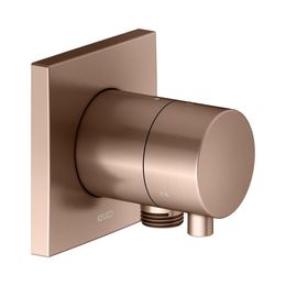 KEUCO IXMO Fertigmontageset 59548291102 Unterputz-3-Wege-Umstellventil, eckig, Schlauchanschluss, rotgold geb&uuml;rstet