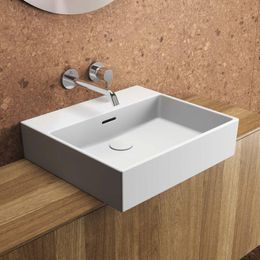 Ideal Standard Extra Waschtisch T3886MA ohne Hahnloch, mit &Uuml;berlauf, geschliffen, 500 x 450 x 150 mm, wei&szlig; Ideal Plus
