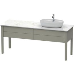 Duravit Luv Waschtischunterschrank LU9563R9292 178,3x57cm, rechts, Steingrau Seidenmatt, 2 Ausz&uuml;ge, stehend